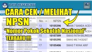 Sekolah Wajib Memiliki Nomor Pokok Sekolah Nasional (NPSN)